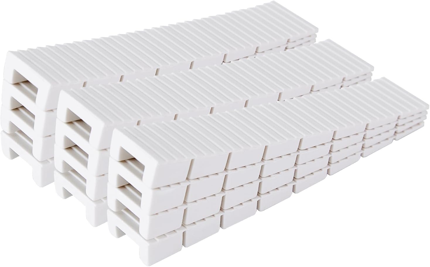 12 Pack White Multi Purpose Furniture Plastic Shims for Leveling Extre ...